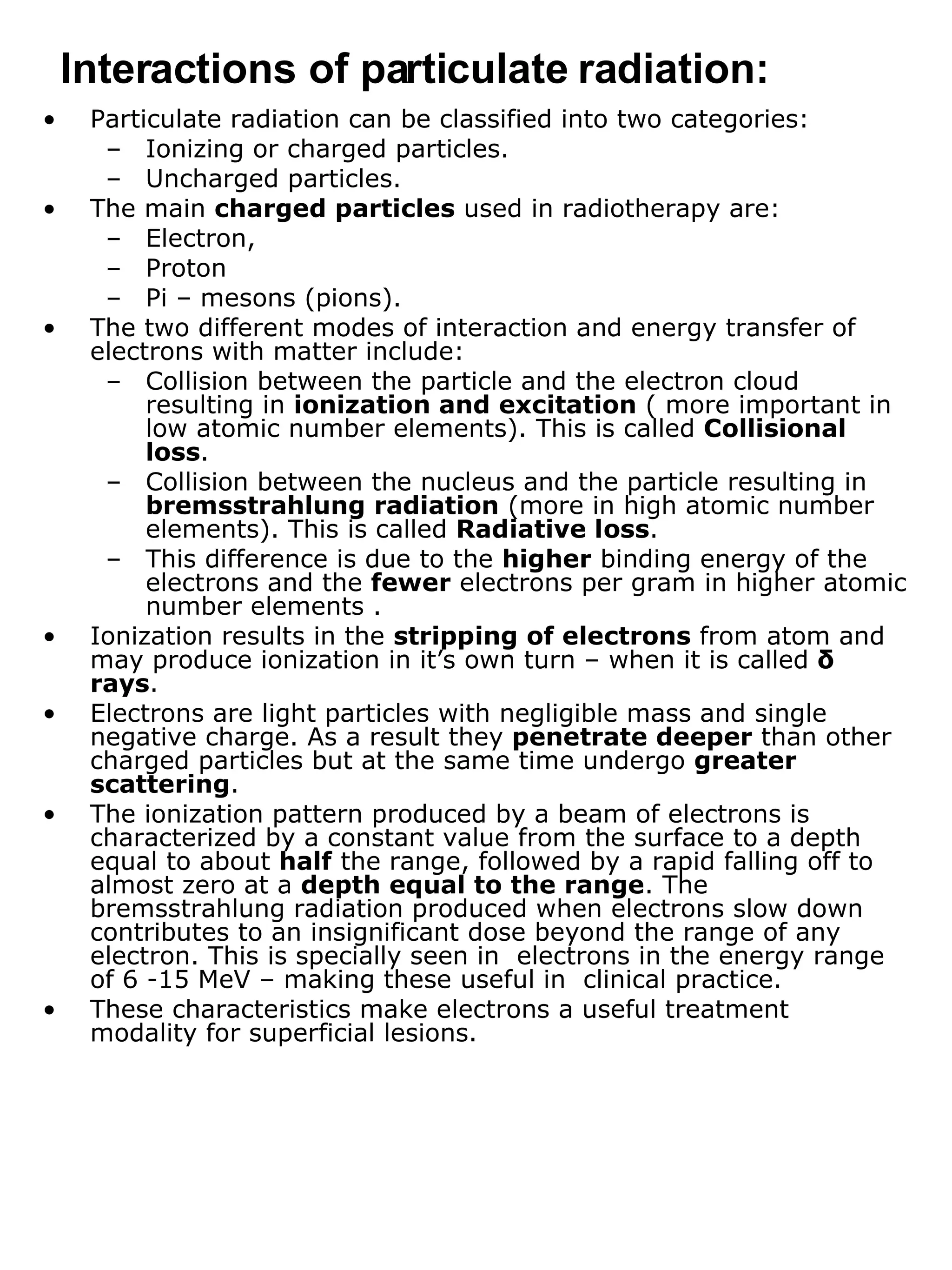 Interaction of Radiation with Matter | PPT