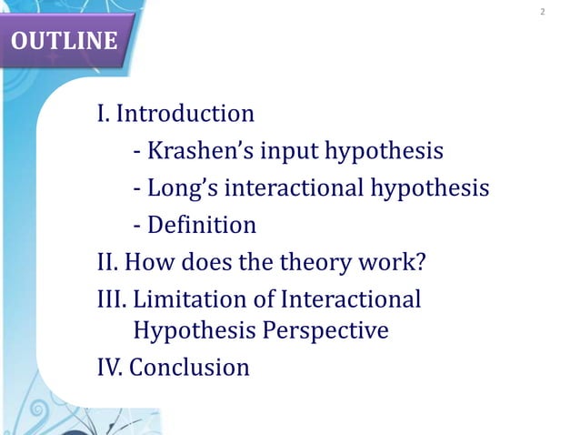 Interactional hypothesis | PPTX