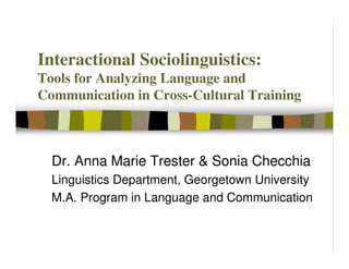 Interactional socio & training | PPT