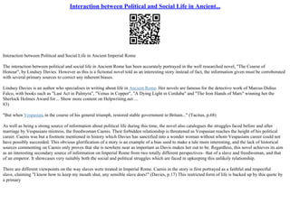 Interaction Between Political And Social Life In Ancient... | PPT