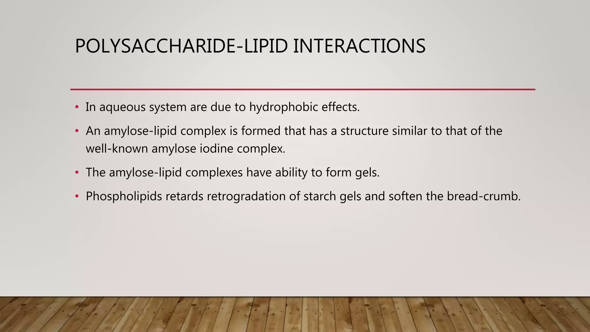 Interaction components in food | PPTX