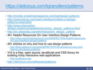 Interaction design patterns | PPTX