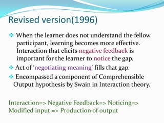 Interaction hypothesis by Atula Ahuja | PPTX