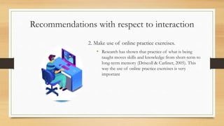 Interaction in an online course | PPT
