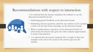 Interaction in an online course | PPT