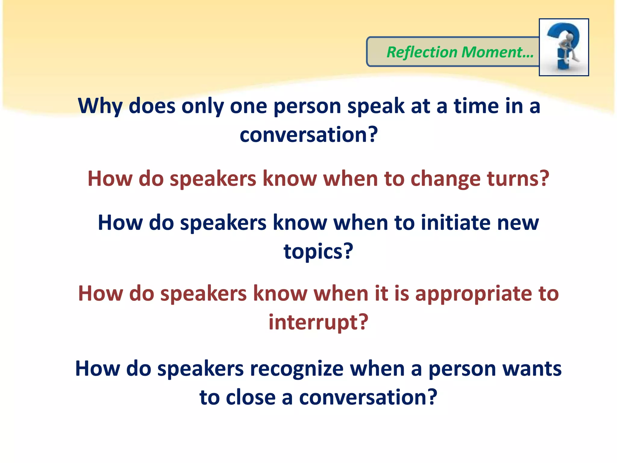 Interaction in conversation | PPT