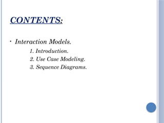 Interaction Models in Software Engineering | PPTX
