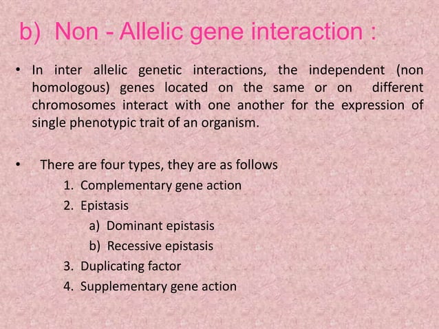 Interaction of genes | PPTX | Genetics | Science