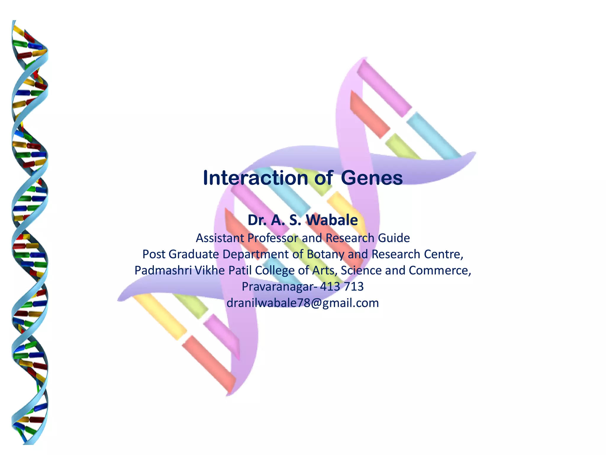 Interaction of genes | PDF