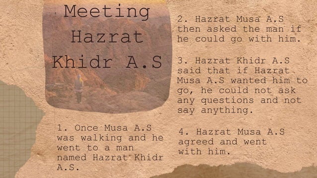 Interaction of Hazrat Musa A.S and Hazrat Khidr A.S .pptx | Islam ...