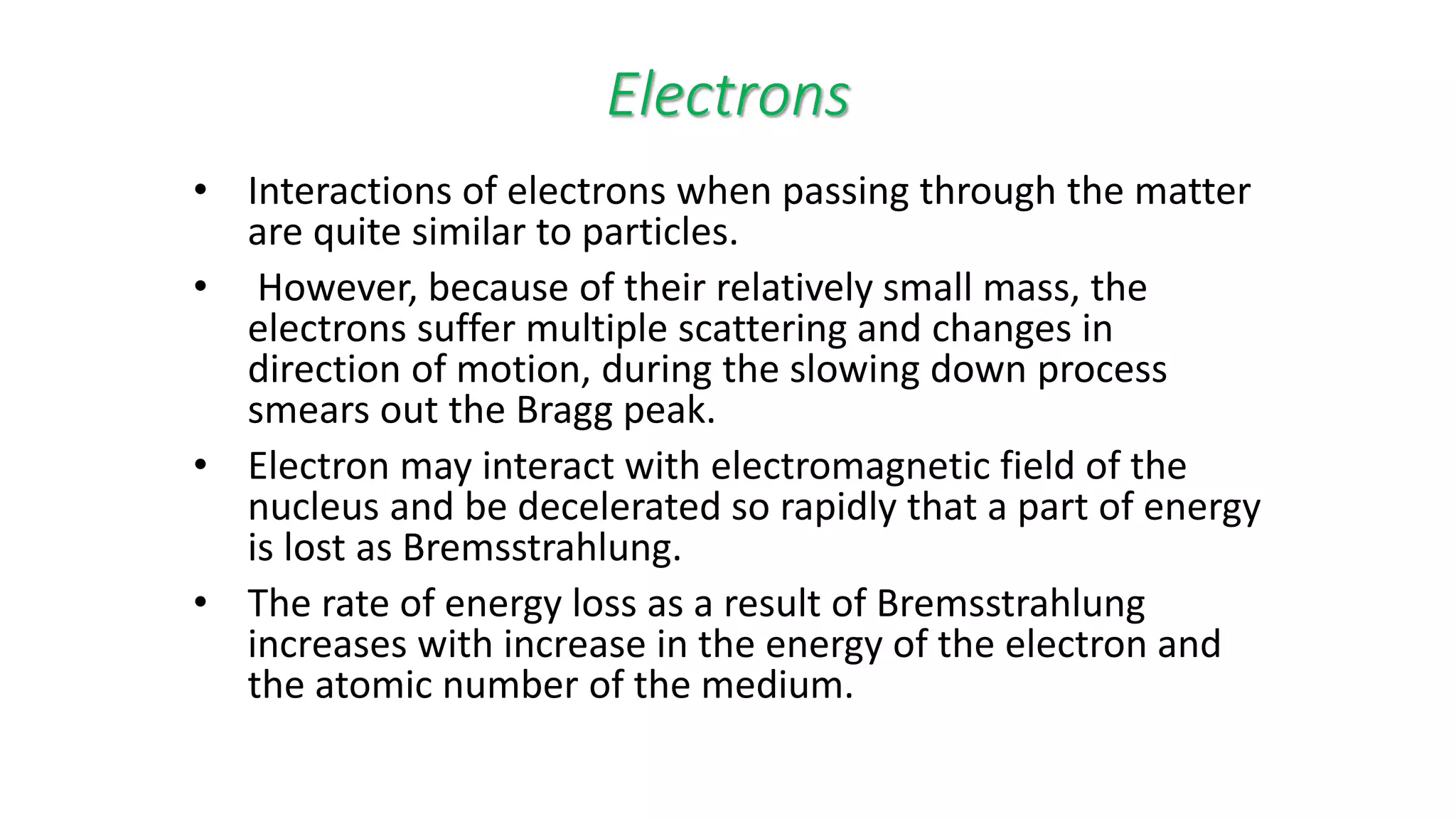 Interaction of ionising radiation | PPTX