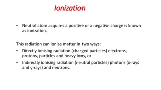 Interaction of ionising radiation | PPTX