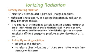 Interaction of ionising radiation | PPTX