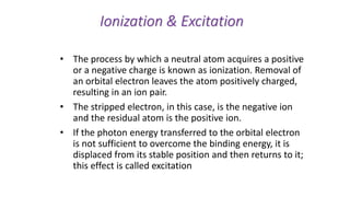 Interaction of ionising radiation | PPTX
