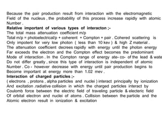 Interaction of ionizing | PPTX