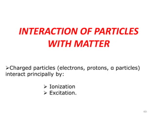 Interaction of radiation with matter | PPTX