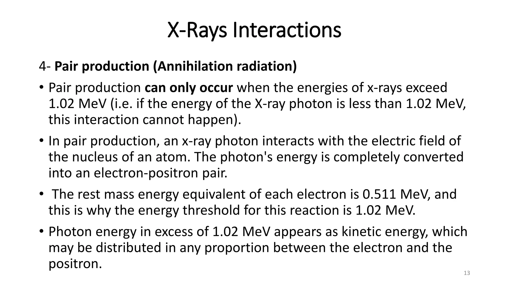 Interaction of x rays with matter | PDF