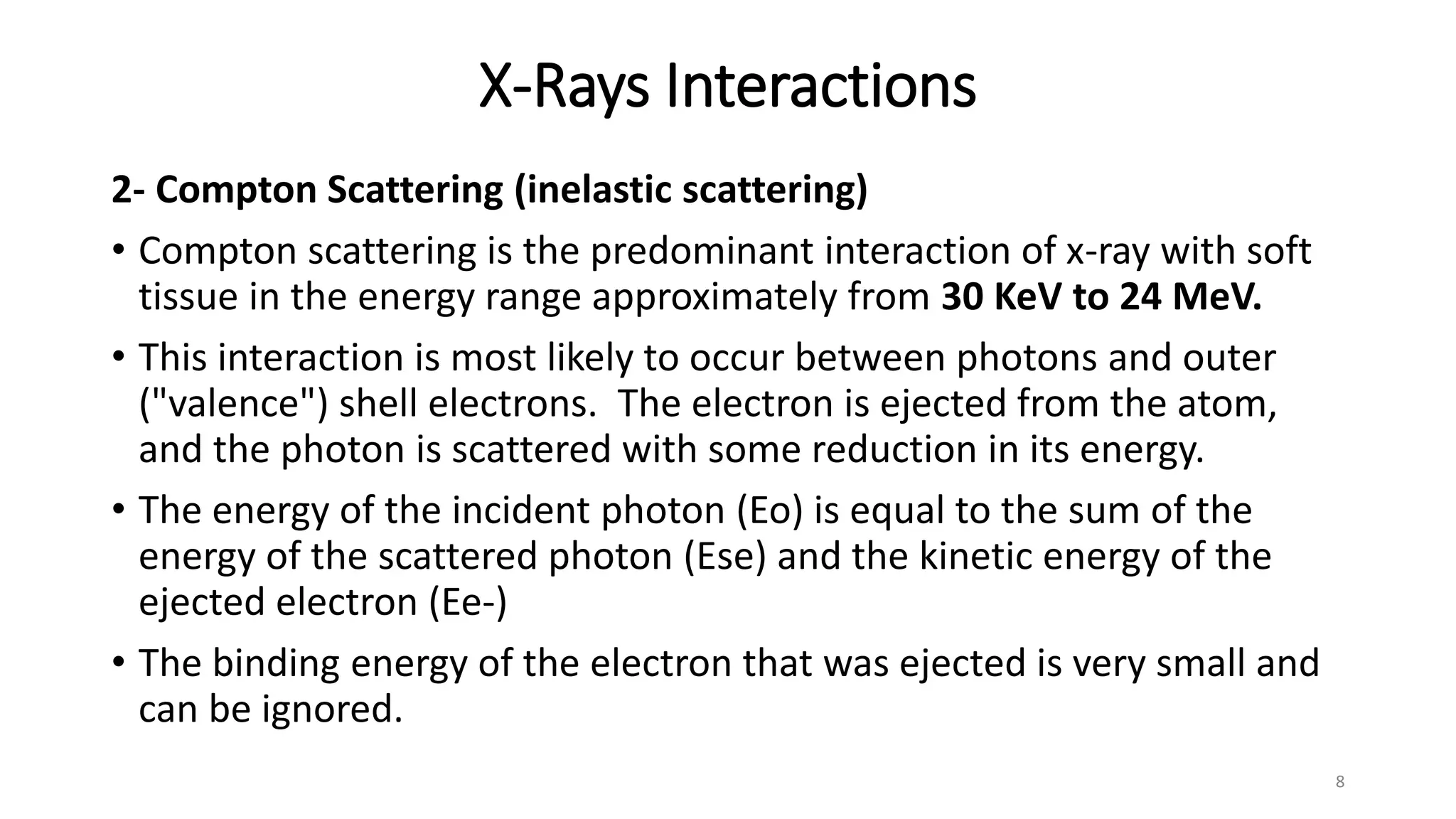 Interaction of x rays with matter | PDF