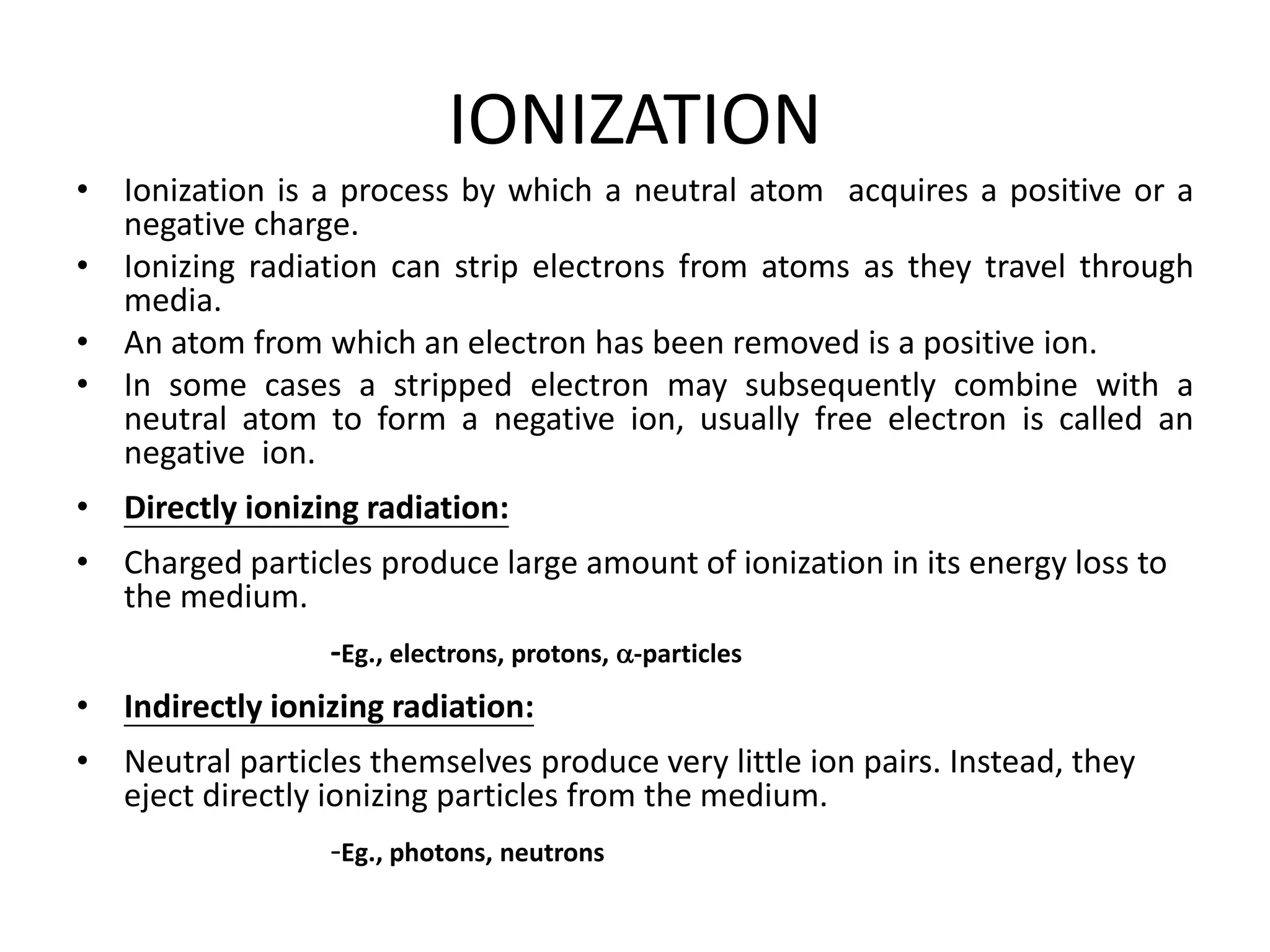 INTERACTION OF IONIZING RADIATION WITH MATTER | PPT