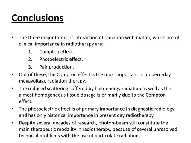 INTERACTION OF IONIZING RADIATION WITH MATTER | PPTX