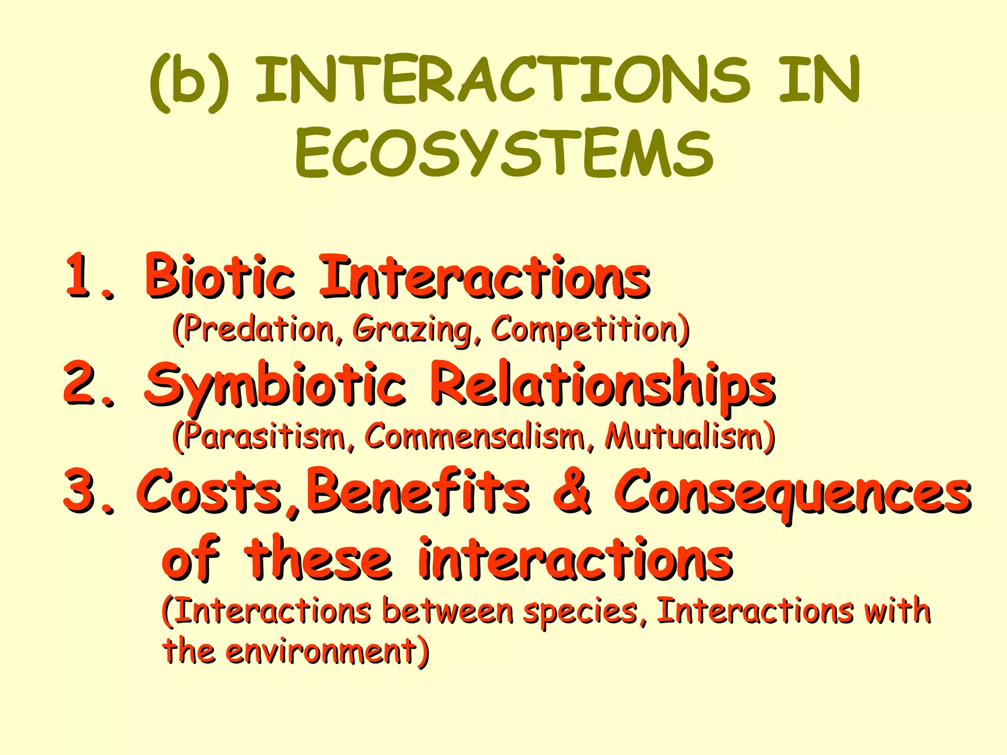 Interactions In Ecosystems Ppt