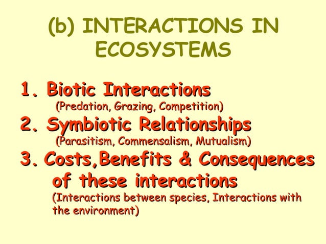Interactions In Ecosystems | PPT