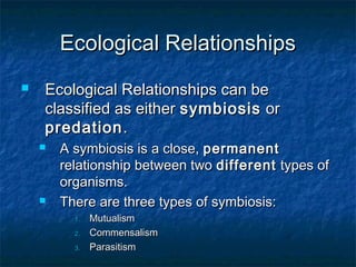 Interactions among organisms 2 | PPT