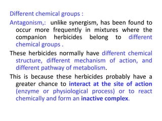 Interactions between herbicides and other agrochemicals | PPTX