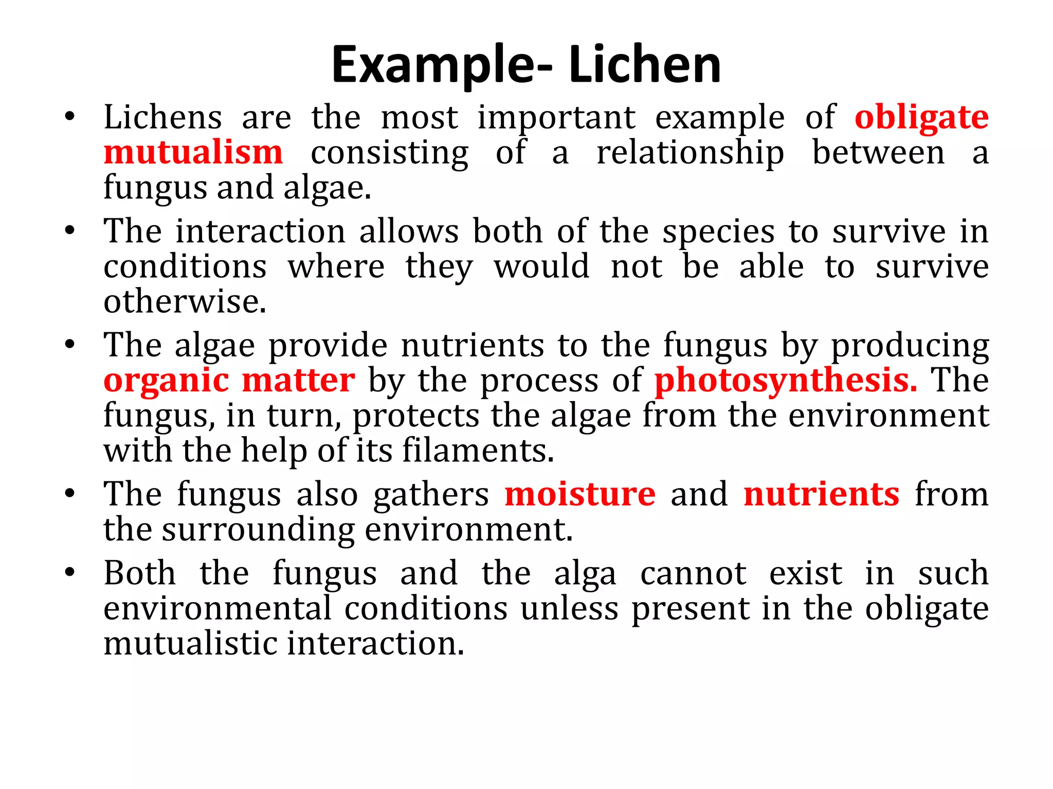 Interactions between microorganisms and Mutualism | PPTX