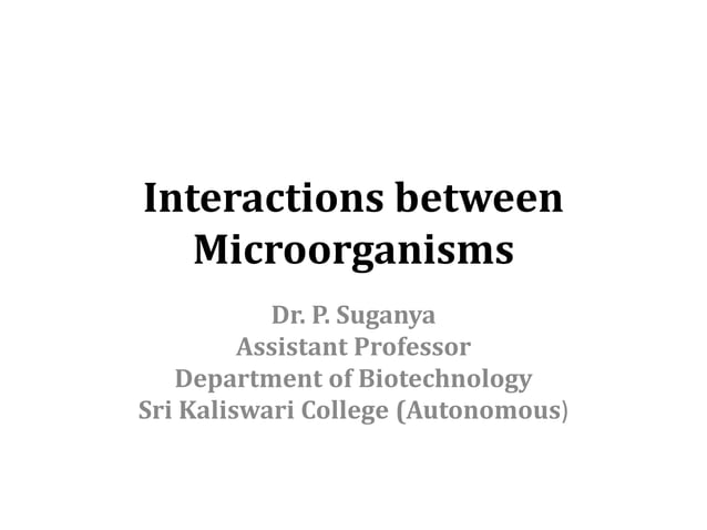 Interactions between microorganisms and Mutualism | PPTX | Biological ...