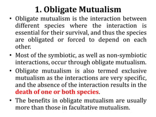 Interactions between microorganisms and Mutualism | PPTX | Biological ...