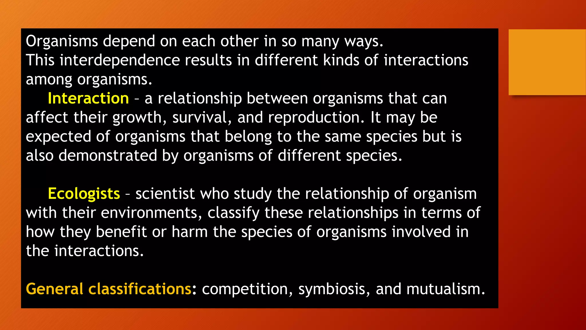Interactions in a terrestrial ecosystem | PPT