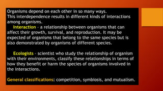 Interactions in a terrestrial ecosystem | PPT