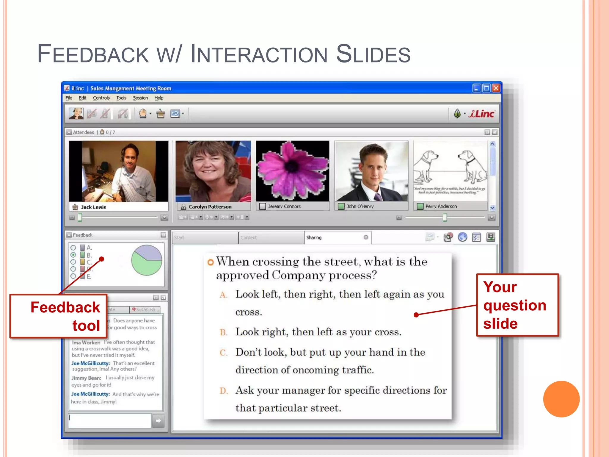Interactions in online presentations | PPT