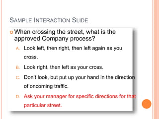 Interactions in online presentations | PPT