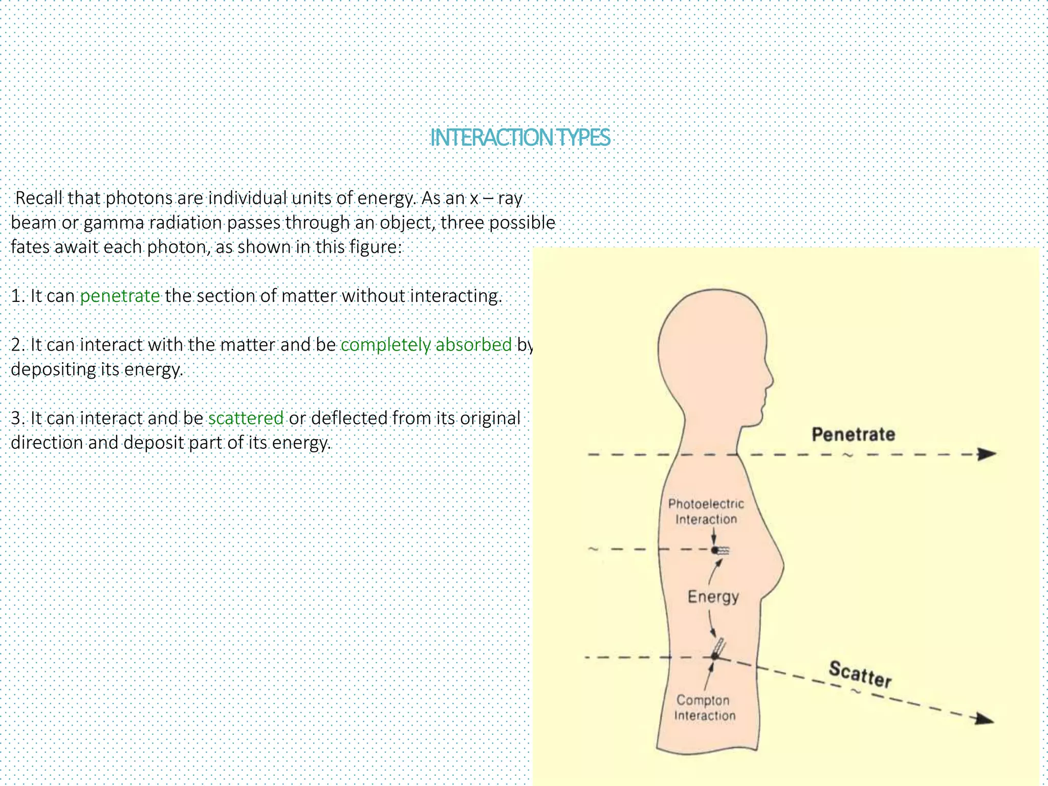 Interactions of x rays with matter. | PPTX