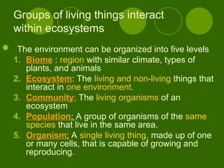 Sample PPT on Interactions Within Ecosystems.ppt