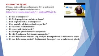 Interactiunea corpurilor | PPTX