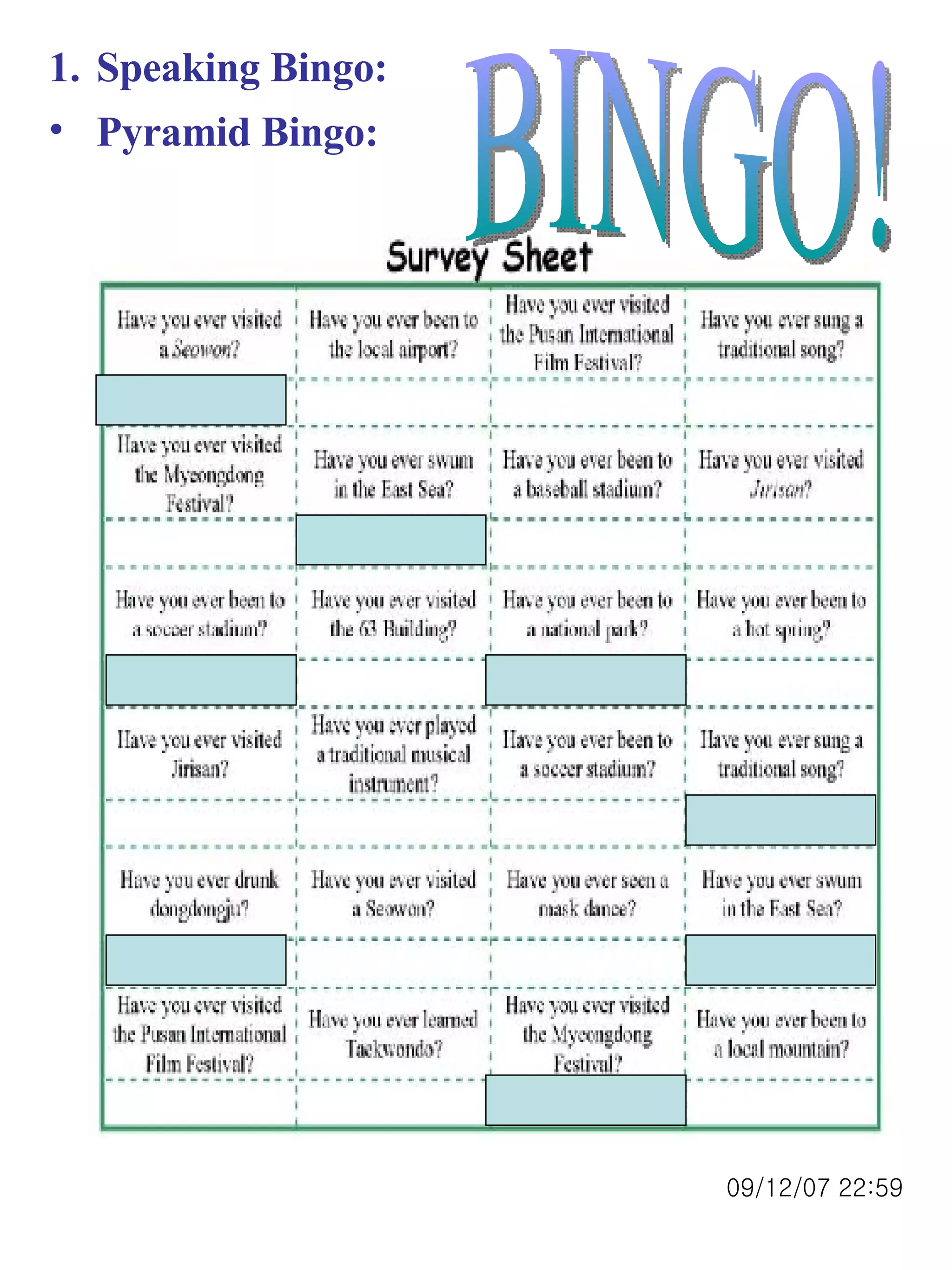 Interactive Bingo | PPT