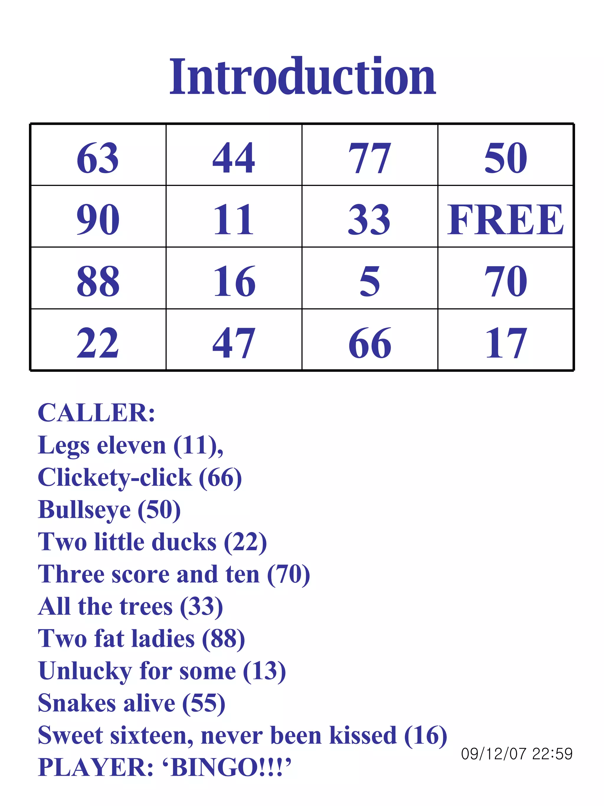 Interactive Bingo | PPT