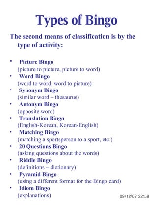 Interactive Bingo | PPT