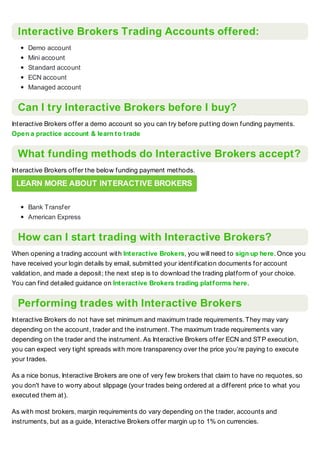 Interactive brokers review | PDF | Stocks and Bonds | Personal Investing