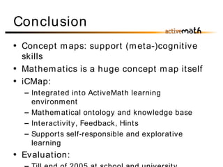 Interactive Concept Mapping in ActiveMath (iCMap) | PPT