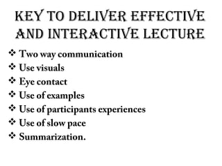 Interactive lecture | PPT