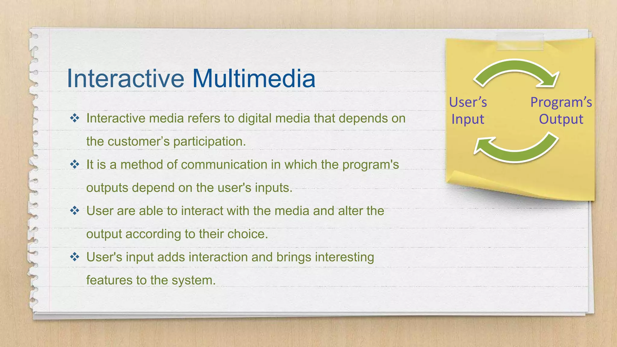 Interactive multimedia and its Type | PPTX