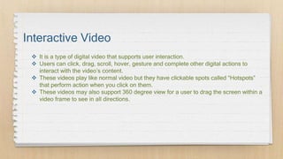 Interactive multimedia and its Type | PPTX