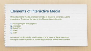 Interactive multimedia and its Type | PPTX