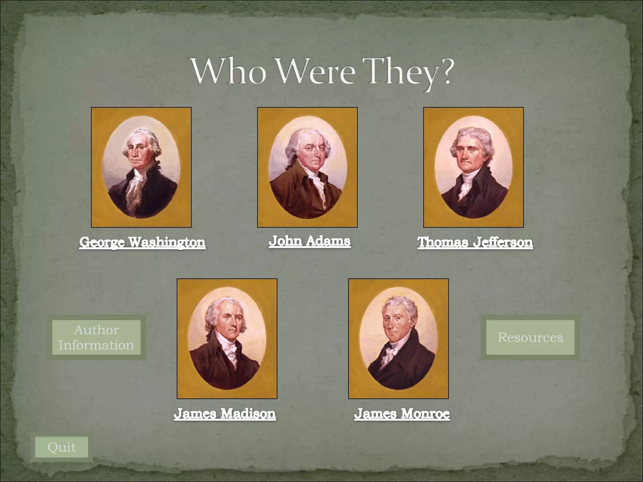 The First Five Presidents of the United States | PPT