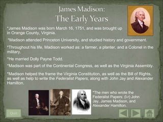 The First Five Presidents of the United States | PPT