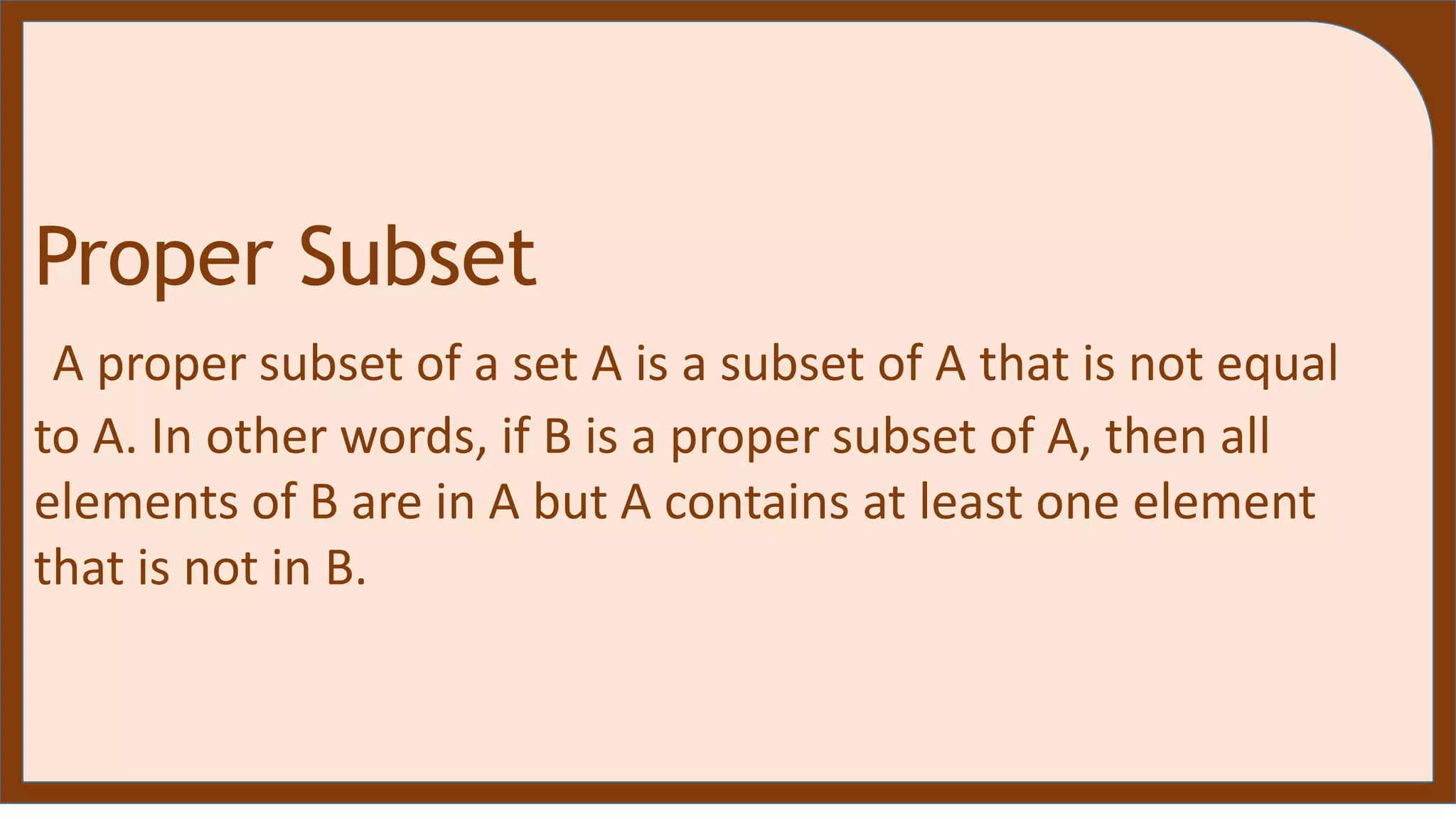What is a set and what are the kinds of sets? | PPTX